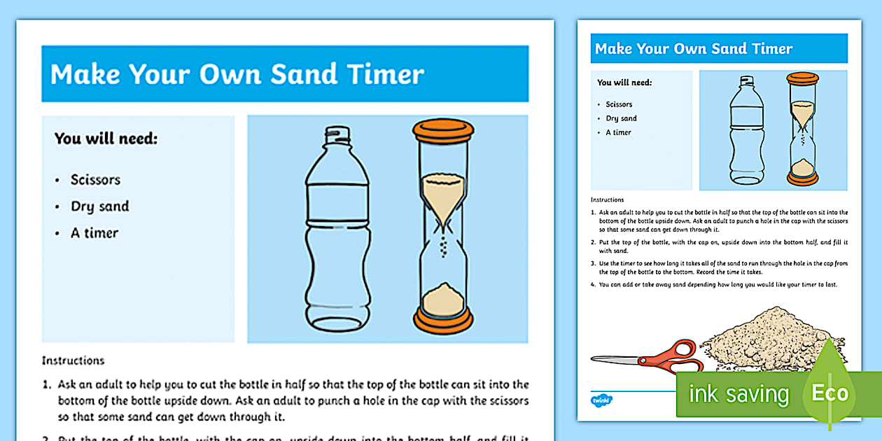 Make a Sand Timer Step-by-Step Instructions - Twinkl