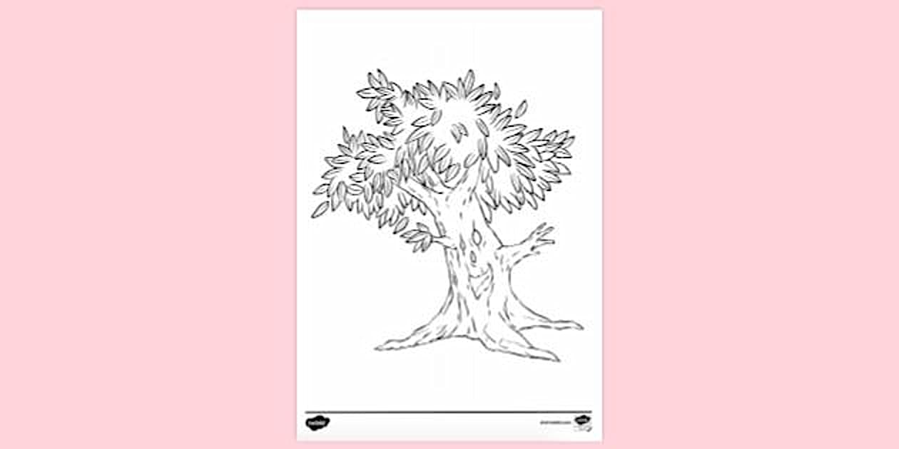 Tumtum Tree Colouring Sheet | Colouring Sheets - Twinkl