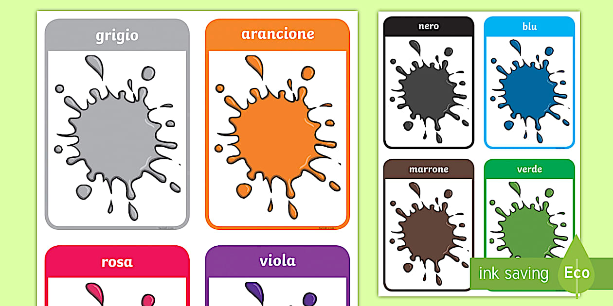 Editable I Colori Flashcards (teacher made) - Twinkl