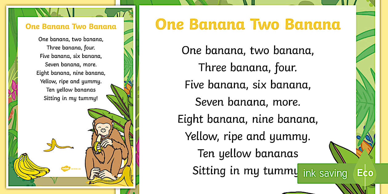 TAS One Banana Two Banana Display Poster (professor feito)