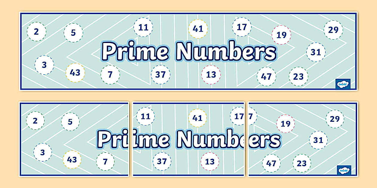 👉 Prime Numbers Display Banner (teacher made) - Twinkl