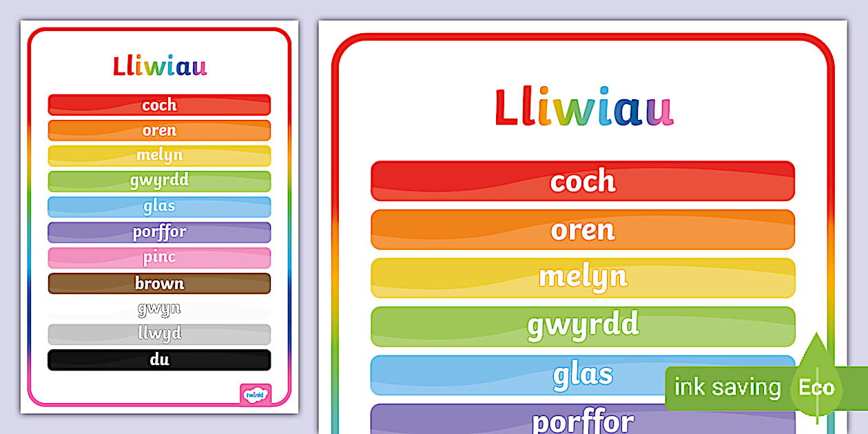 Fantastic Welsh Language Colours Poster (Teacher-made)