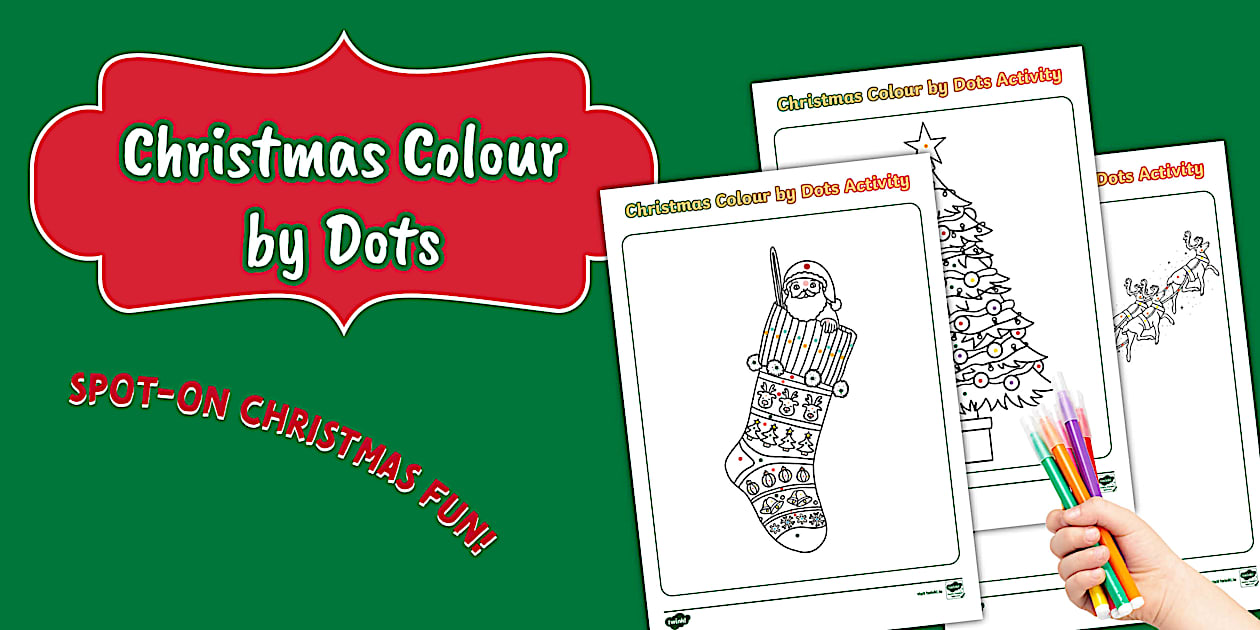 * NEW * Christmas Colour by Dots Activity Sheets