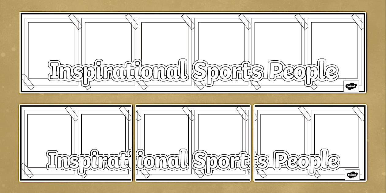 Inspirational Sports People Collaborative Drawing Display Banner