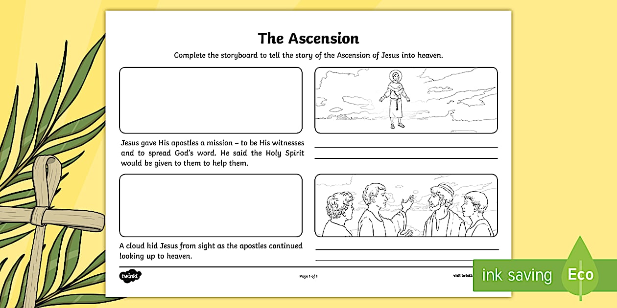 Editable The Ascension Storyboard Worksheet - Twinkl
