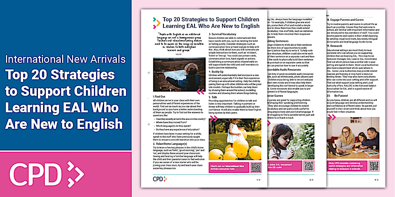 Top 20 Strategies to Support Children Learning EAL who are New to English