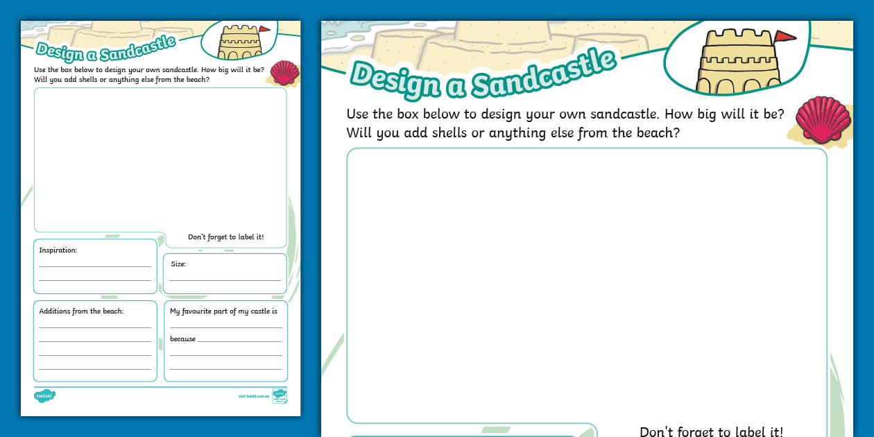 Design a Sandcastle Worksheet