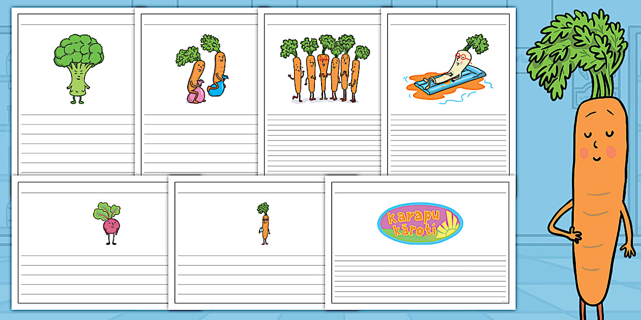 Carrot Club/Karapu Kāroti Writing Frames - Twinkl