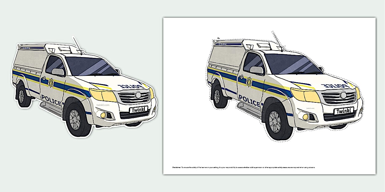 Police Car Display Cut-Outs (teacher made) - Twinkl