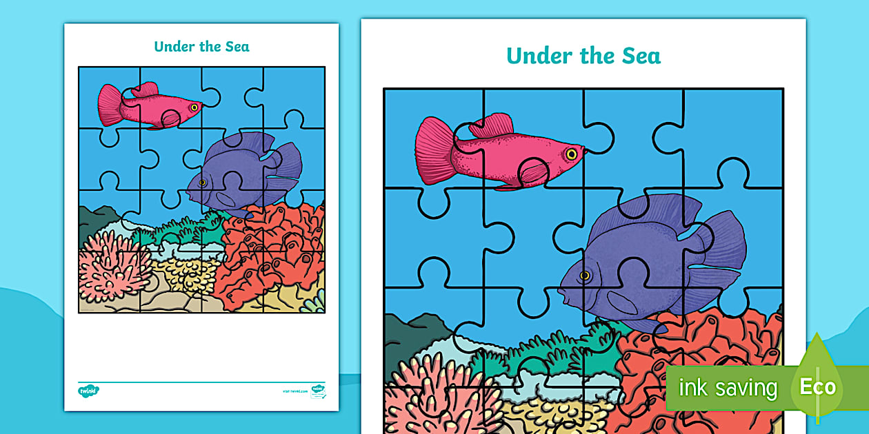 Editable Under the Sea Themed Jigsaw Activity (teacher made)