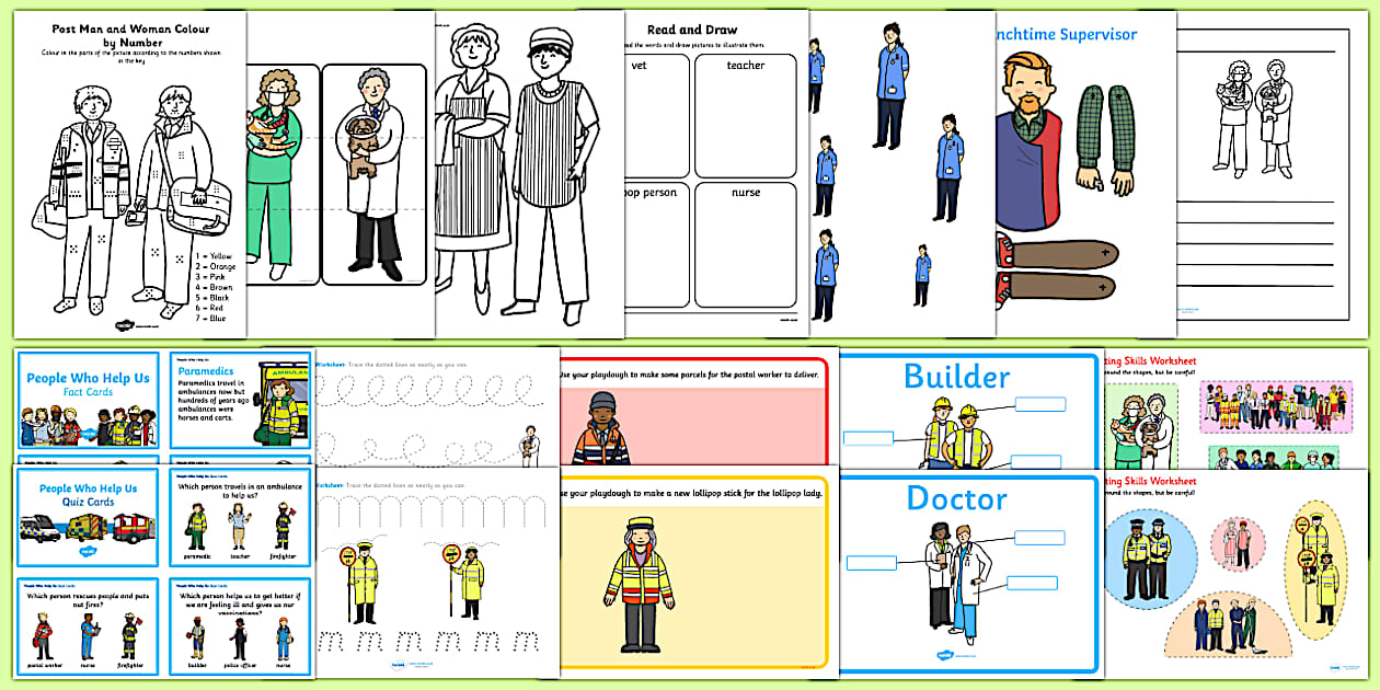 People Who Help Us Activity Pack (teacher made) - Twinkl