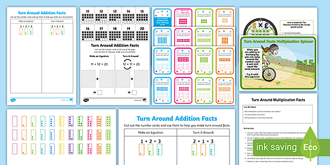 Turn Around Addition Facts (teacher made) - Twinkl