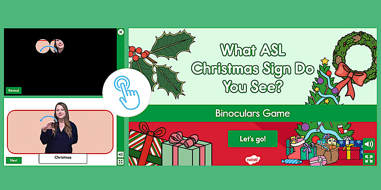 ASL Christmas Interactive Binoculars Game (Lehrer gemacht)