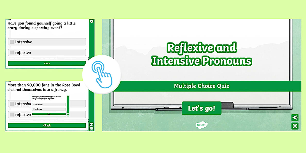 Sixth Grade Reflexive and Intensive Pronouns Interactive Quiz