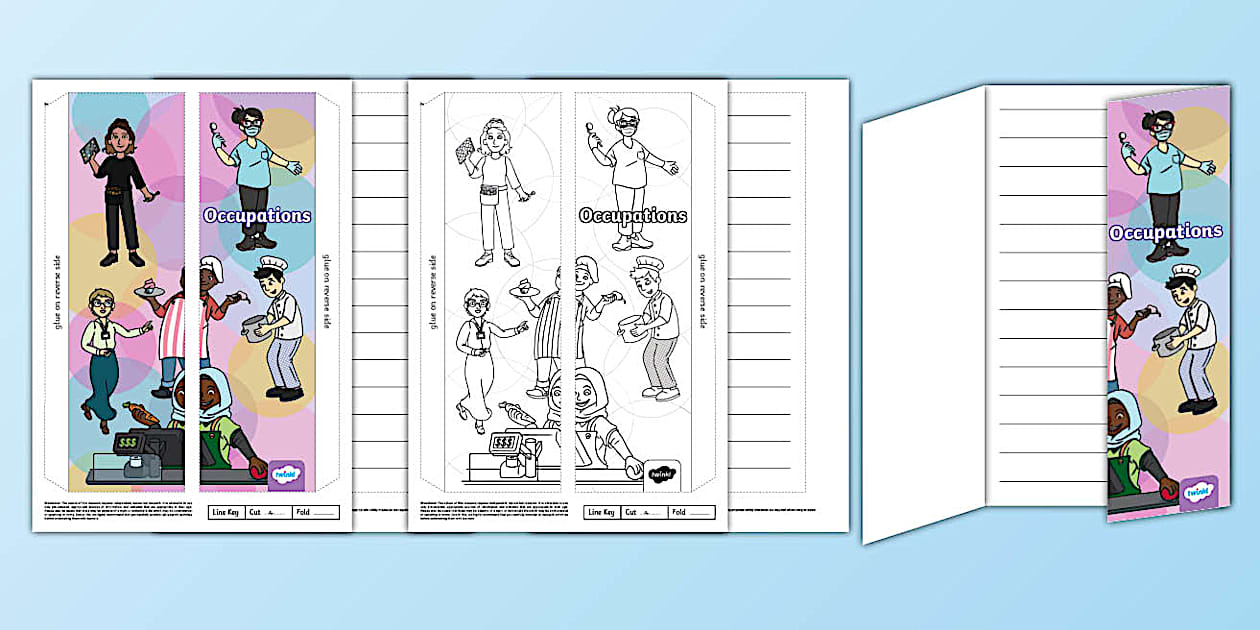 Occupations Folding Writing Template (teacher made) - Twinkl