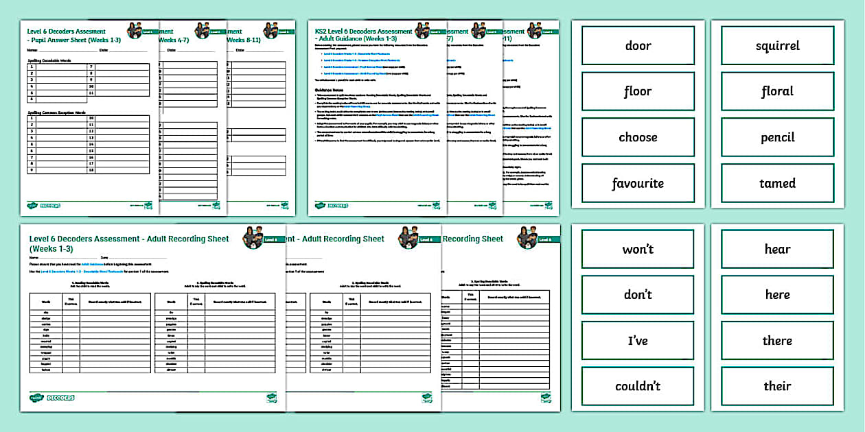 Informal Phonics Assessments – KS2 Level 6 Assessment Pack