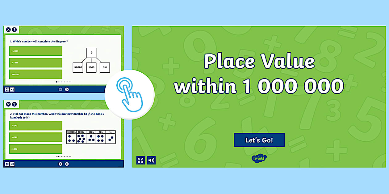 Place Value Within 1 000 000 Multiple Choice Quiz - Twinkl