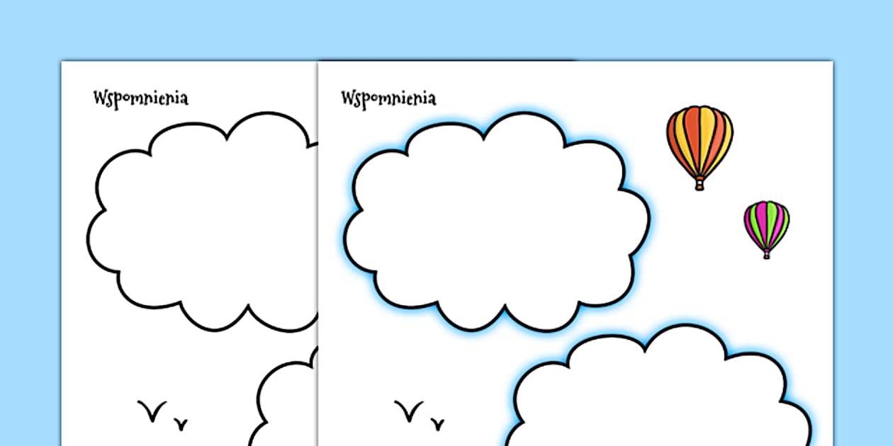 Black and White Memories Writing Template Polish - Twinkl