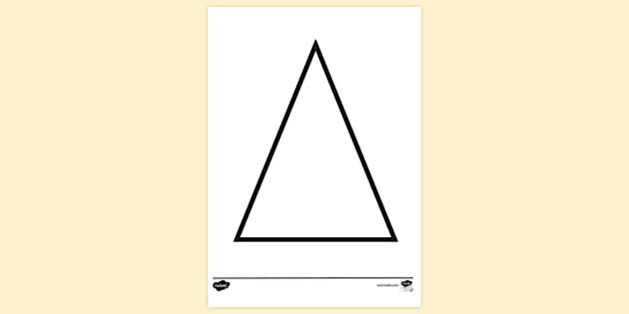 Isosceles Triangle Colouring | Colouring Sheets - Twinkl