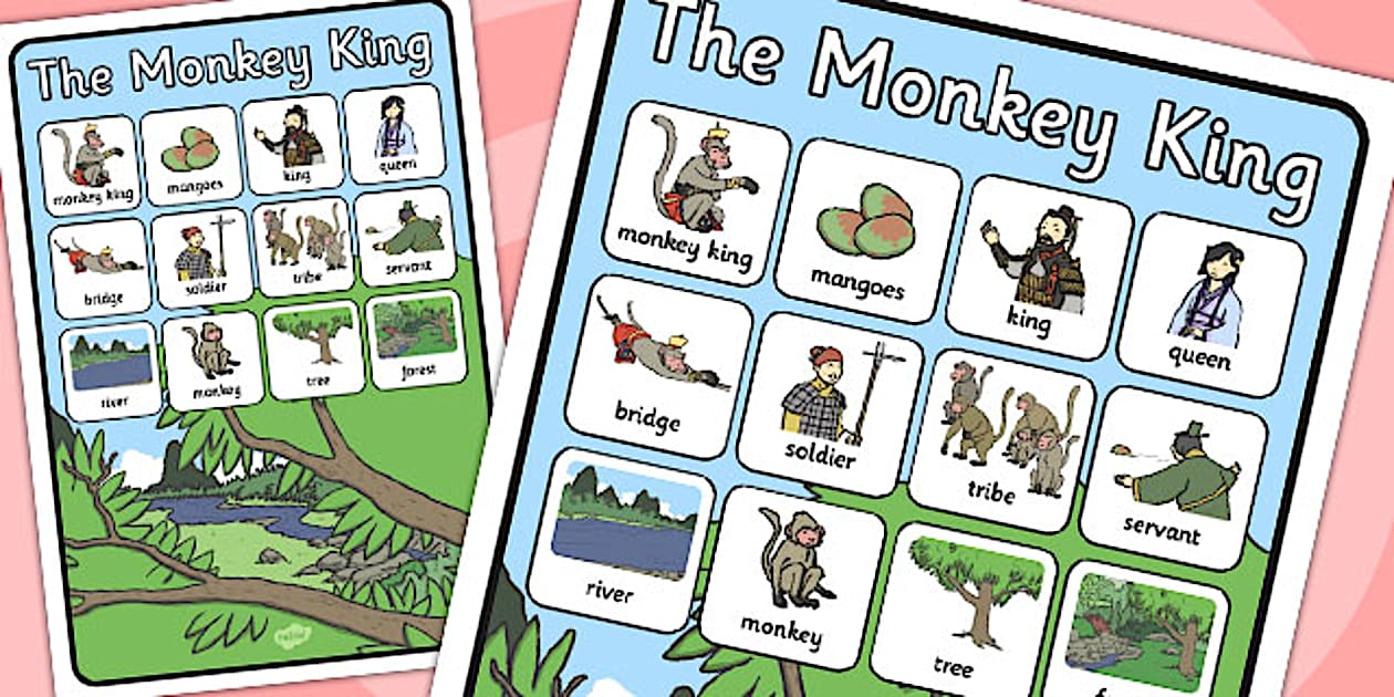 Cursive The Monkey King Vocabulary Poster (teacher made)