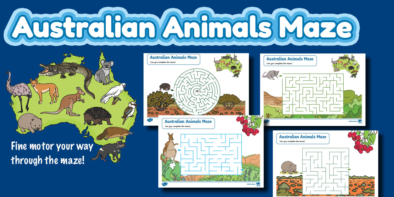 Australian Animals Maze