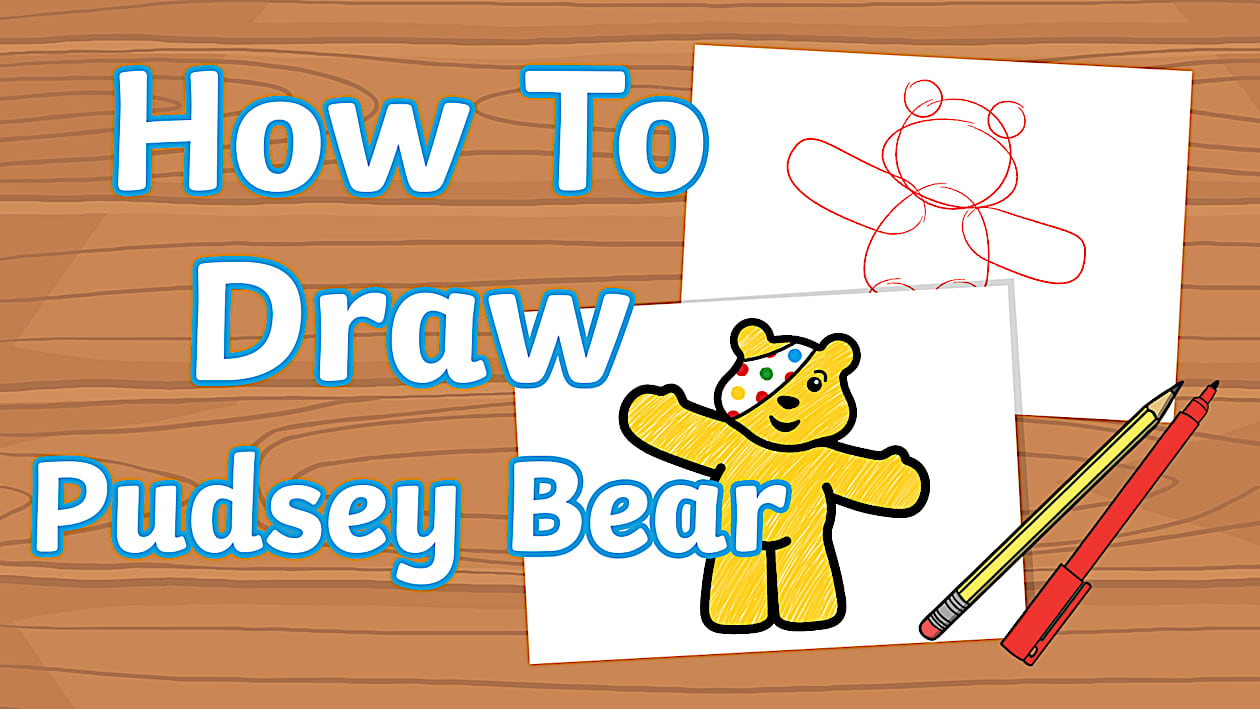 How to Draw Pudsey Bear - Video | Children in Need | Twinkl