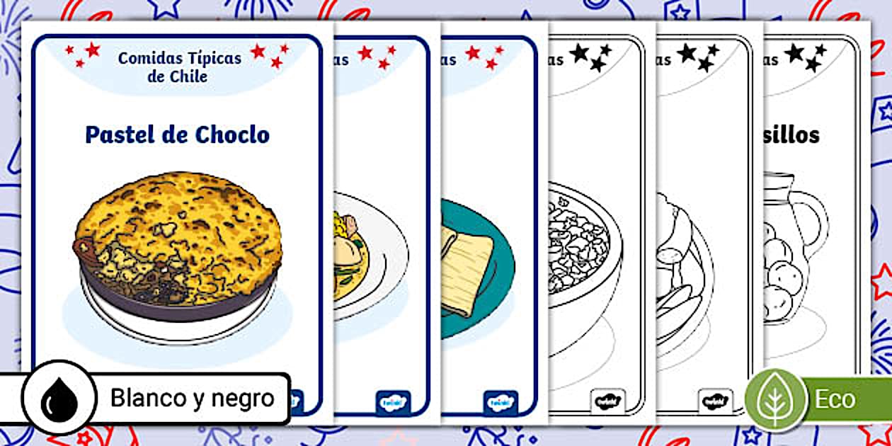 Póster: Comidas típicas de Chile - Twinkl