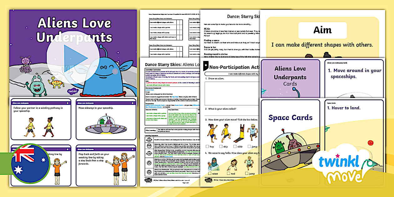 Move PE Year 1 Dance: Starry Skies Lesson 5: Aliens Love Underpants Lesson