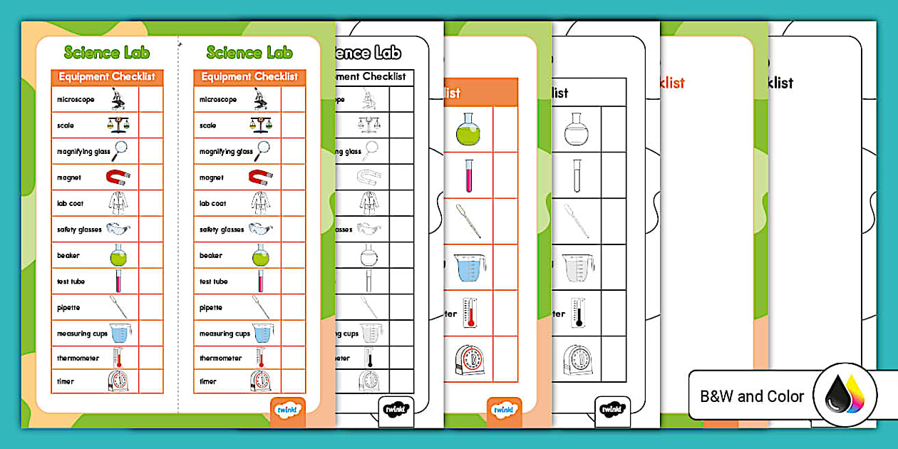 Science Lab Dramatic Play Equipment Checklist | Twinkl USA
