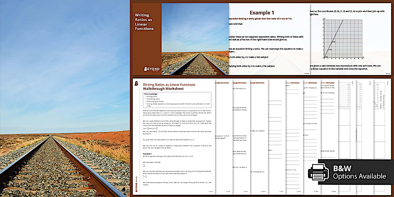 👉 Writing Ratios as Linear Functions (Teacher-Made)