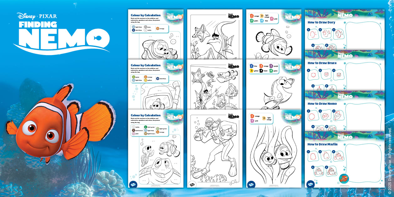 Finding Nemo: Colouring & Drawing Pack