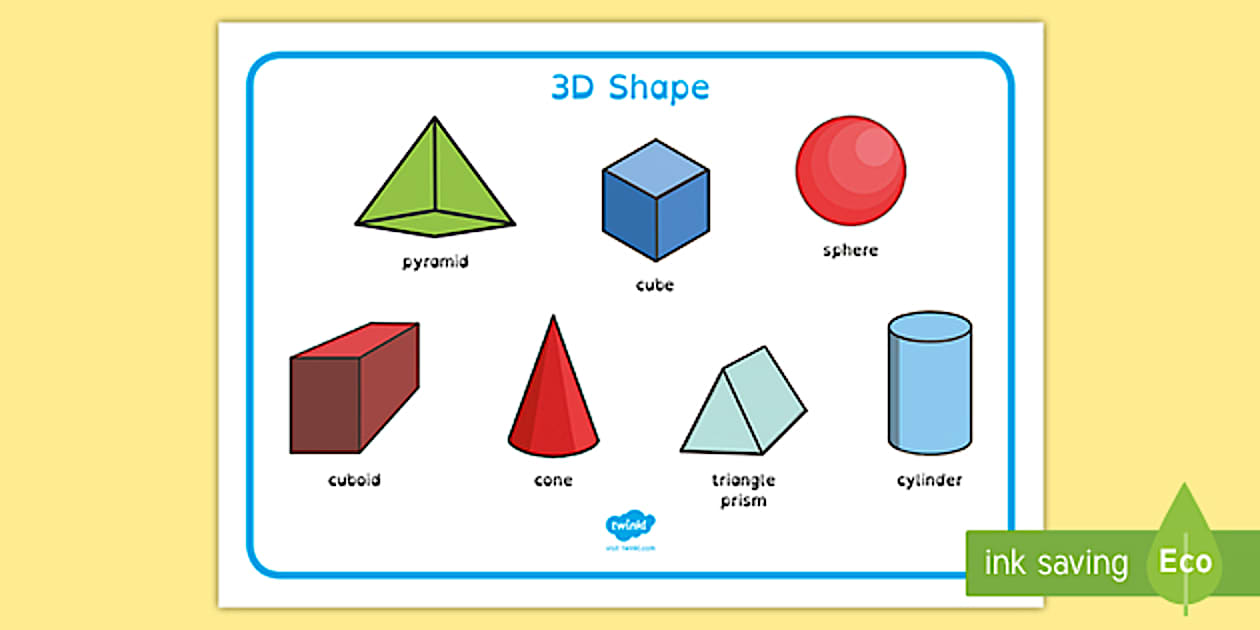 Editable 3D Shape Word Mat Dyslexia (teacher made) - Twinkl