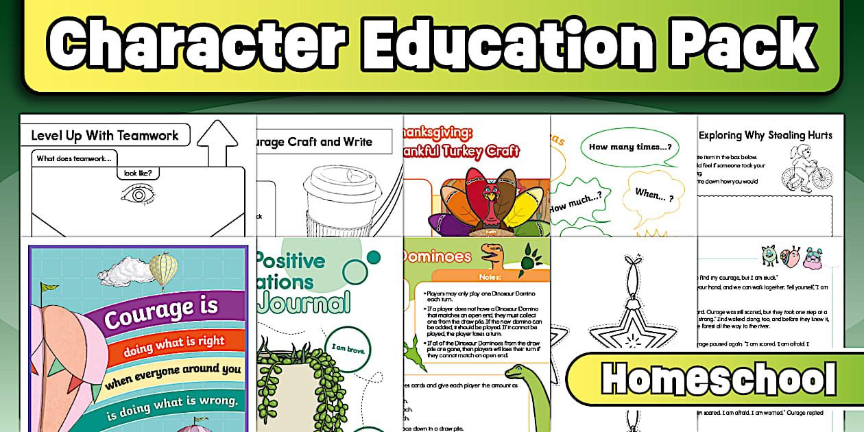 Homeschool Character Education Pack