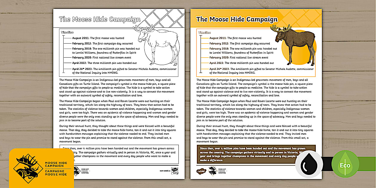 FREE! - The Moose Hide Campaign: Fact File (teacher made)