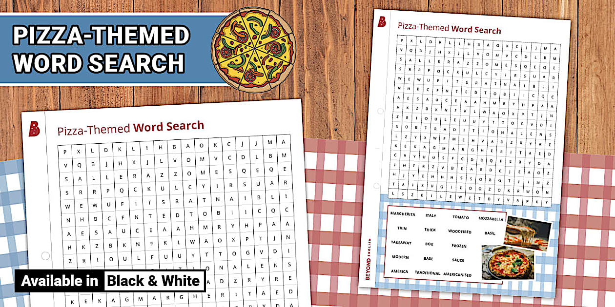 Pizza-Themed Word Search (teacher made) - Twinkl
