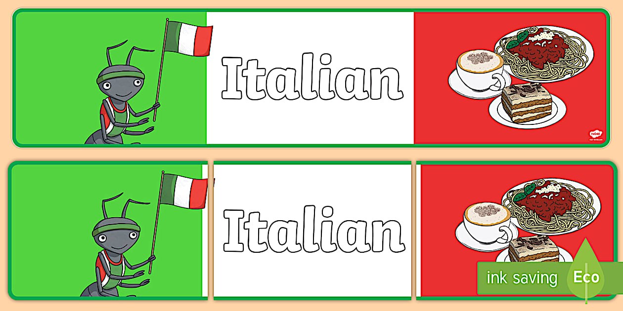 Italian Display Banner (teacher made) - Twinkl