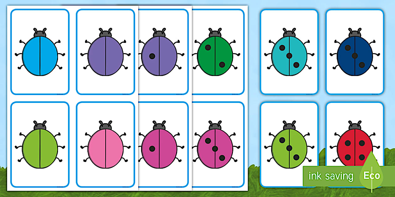 Counting Ladybird Spots to 10 Cards (teacher made) - Twinkl