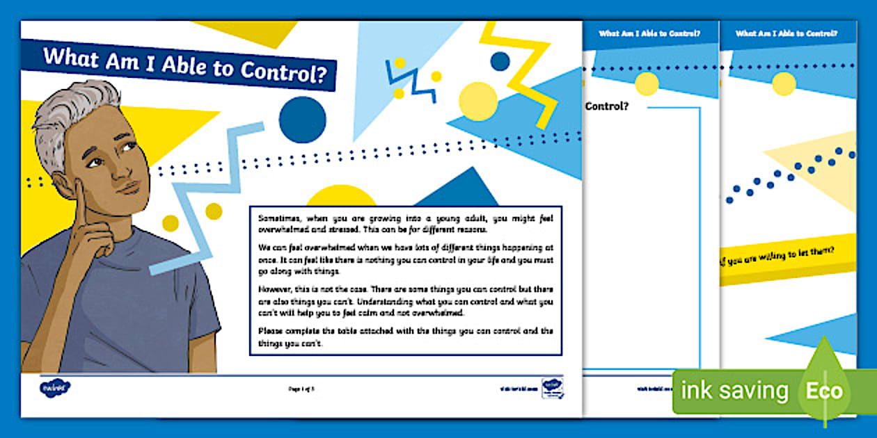 ‘What Am I Able to Control?’ Worksheet | Twinkl Life