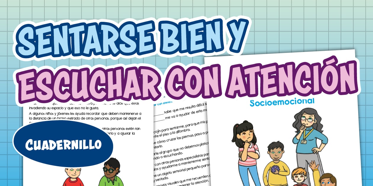 Cuadernillo - Sentarse bien y escuchar con atención
