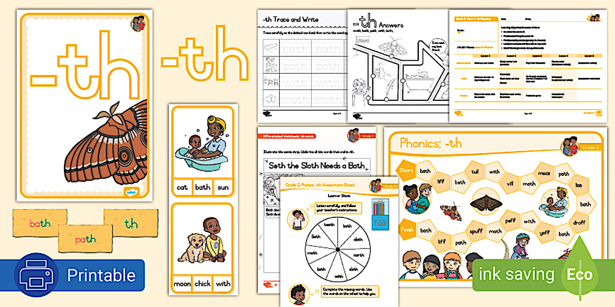 Grade 2 Phonics Pack -th (professor feito) - Twinkl