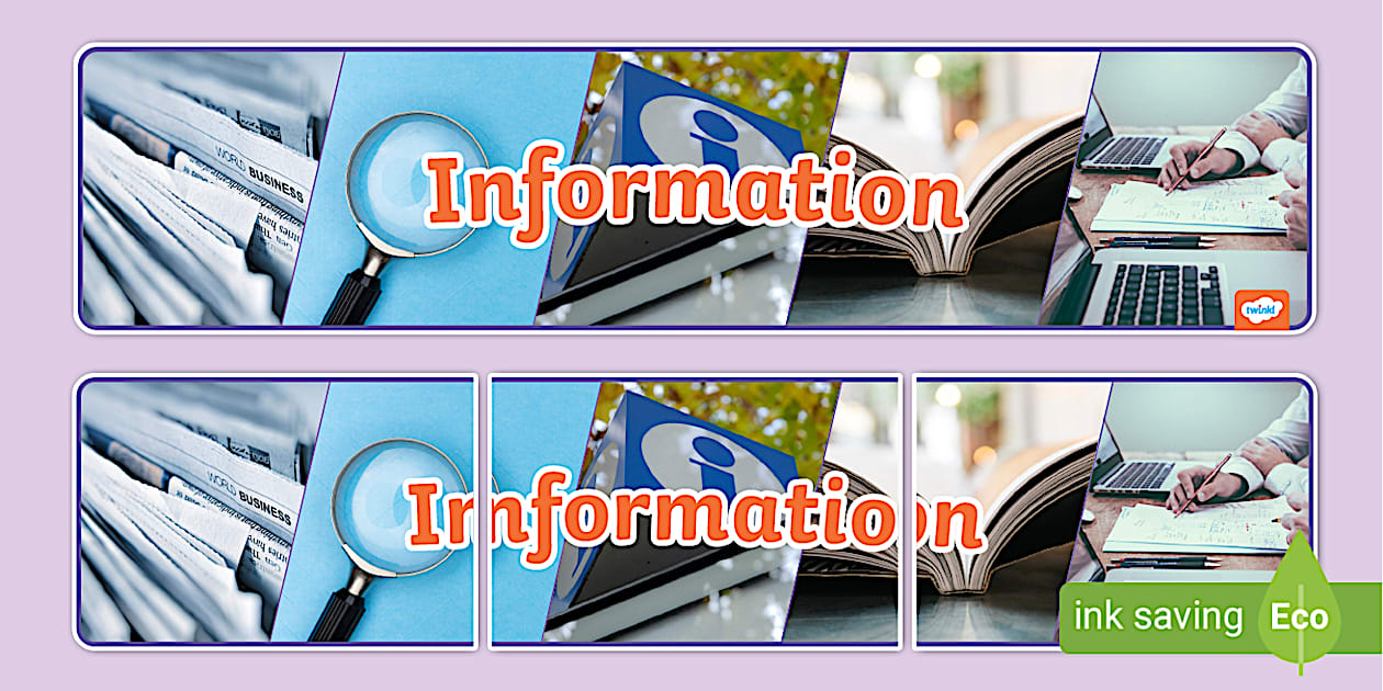 Information Photo Display Banner (teacher made) - Twinkl