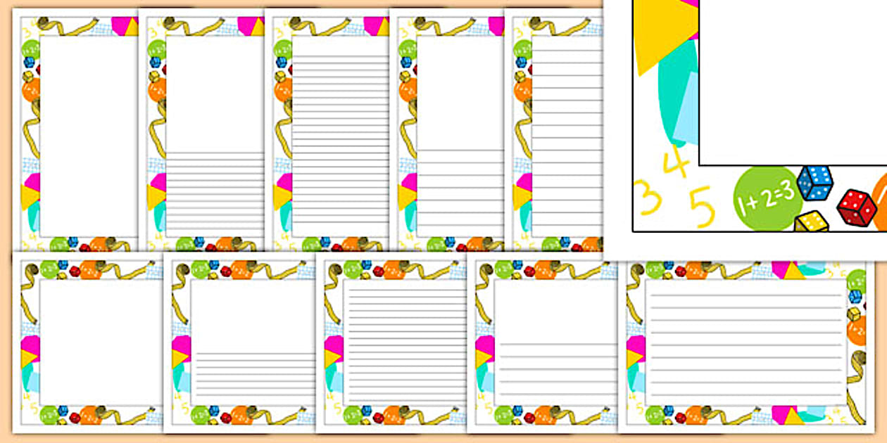 Editable Maths Working Wall Themed Page Borders - Twinkl