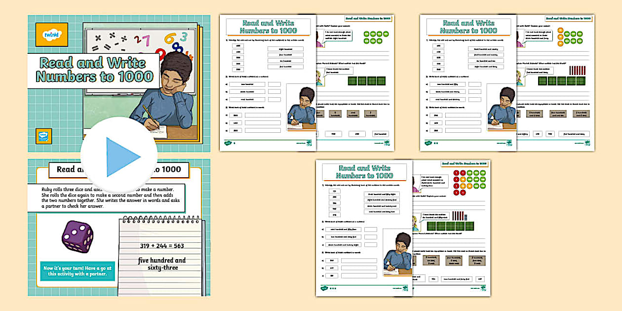 👉 Year 3 Read and Write Numbers to 1000 Teaching Pack