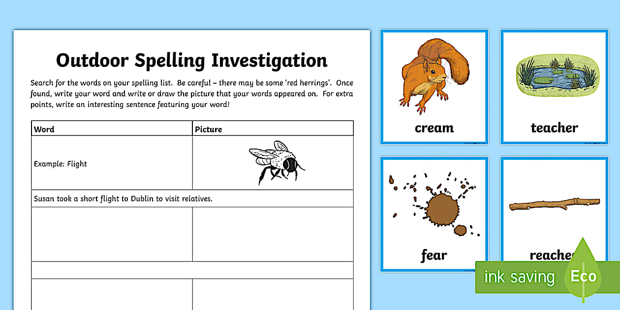 Spelling 'ea' Outdoor Activity Pack (teacher made) - Twinkl