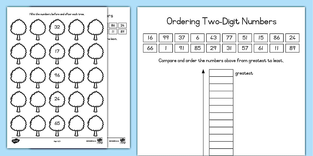 Ordering Two-Digit Numbers (Hecho por educadores) - Twinkl
