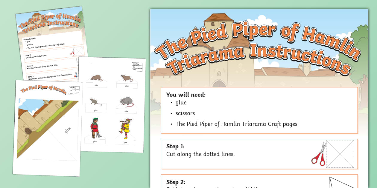 The Pied Piper of Hamelin Triarama Craft - Twinkl