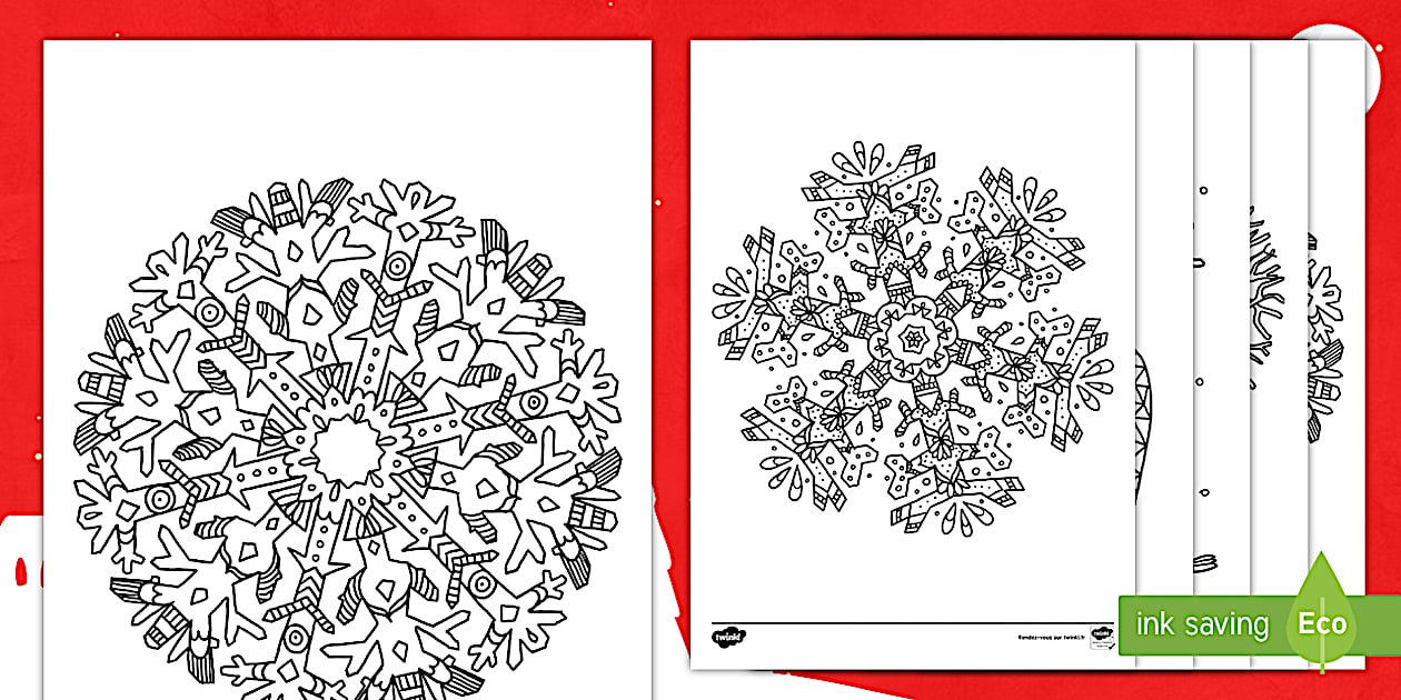 Feuilles de coloriage : L'hiver (Teacher-Made) - Twinkl