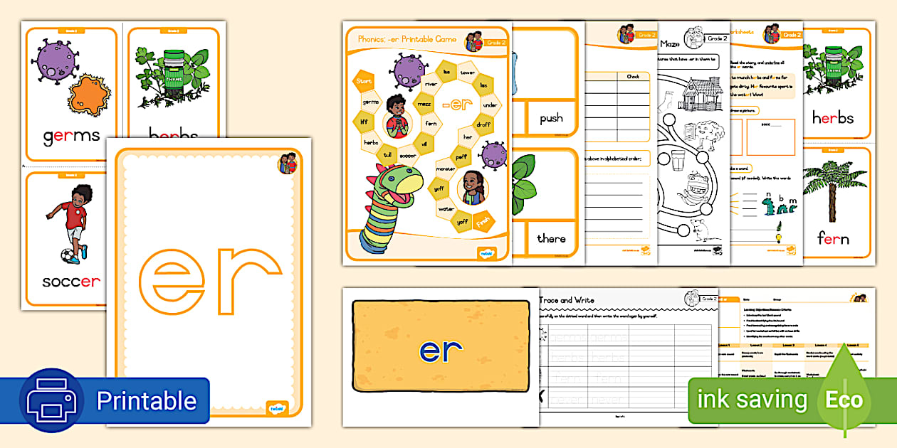 Grade 2 Phonics Pack -er - Twinkl