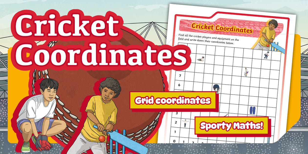Cricket Coordinates Activity Sheet Maths