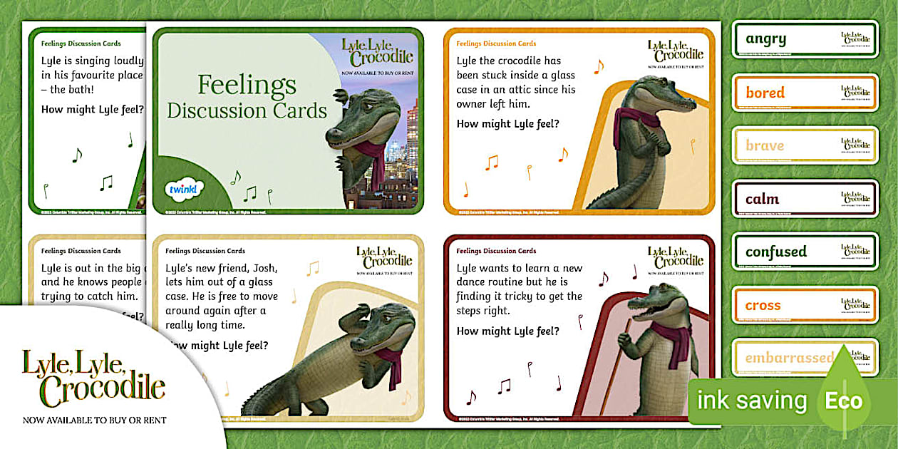 FREE! - Lyle, Lyle, Crocodile: PSHE Feelings Discussion Cards